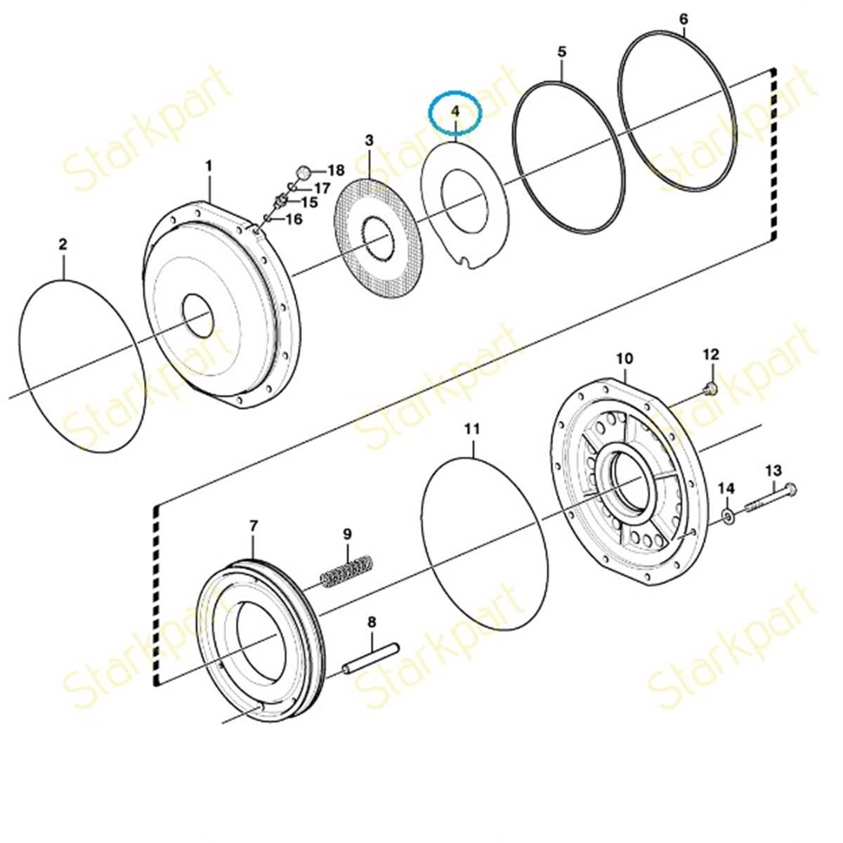 STARKPART STEEL DISC PARK BRAKE A/N 11037031