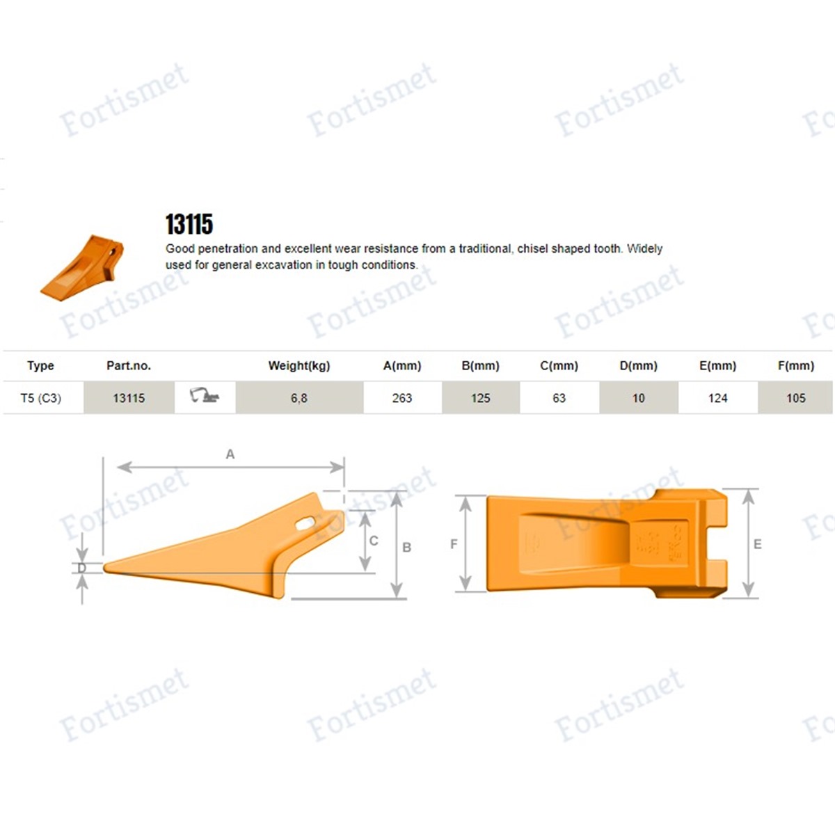 COMBI 13115 C3T5C VOLVO LOADER TOOTH