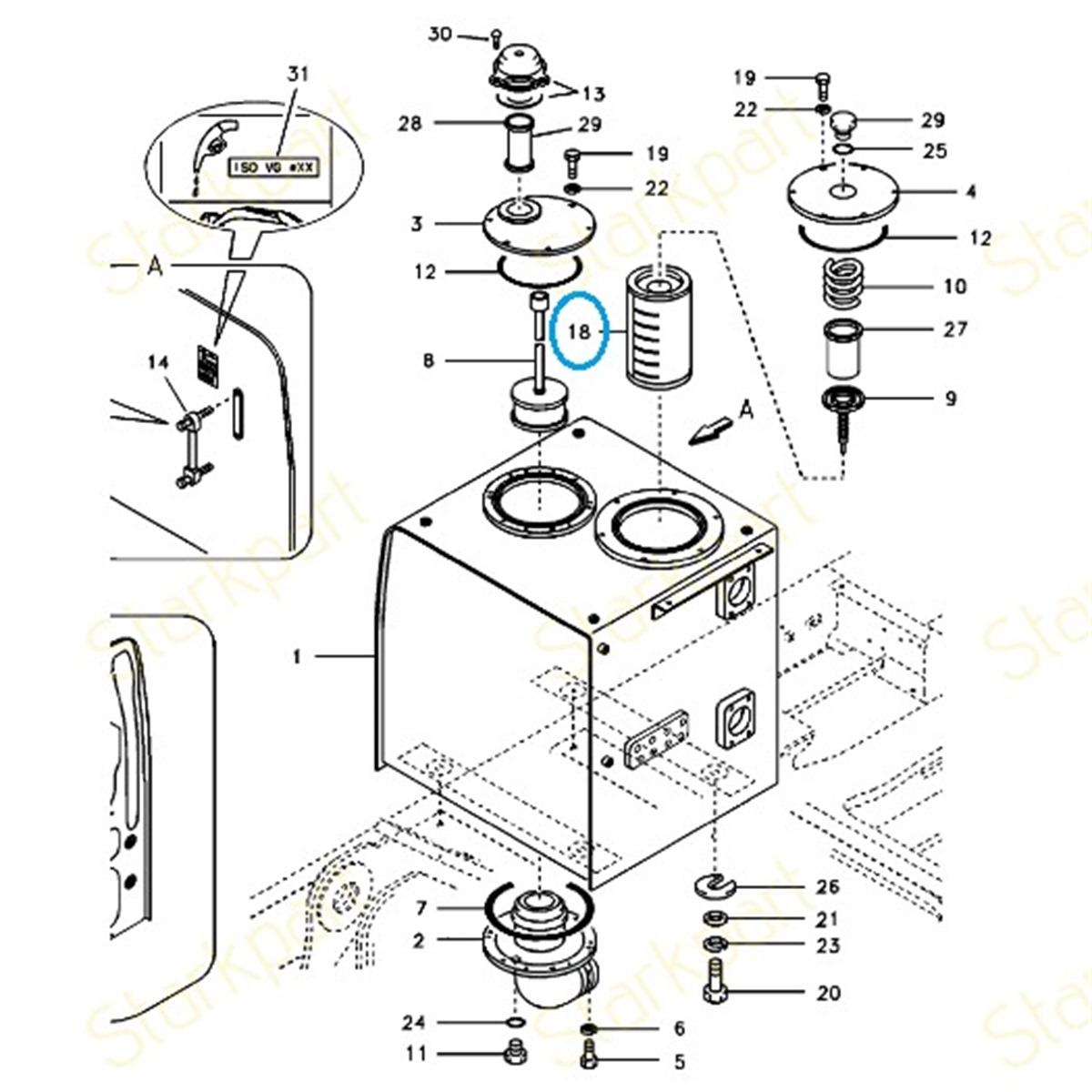 FLEETGUARD VOLVO OEM 14508017 HYDRAULIC FILTER