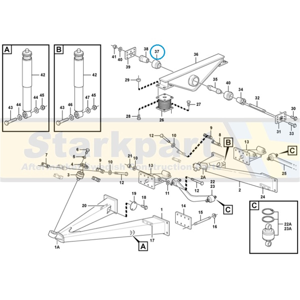 STARKPART STK-SP2293 BOGIE BUSHING A/N VOLVO 11052293