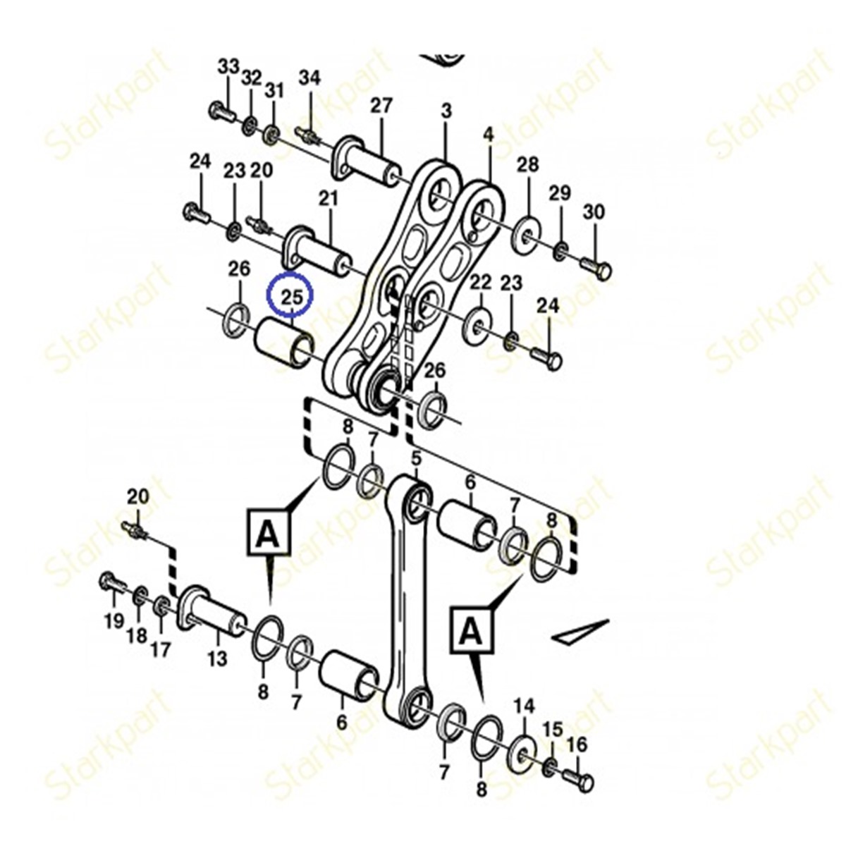 STK-FR3776 LOWER CENTRE LINK BUSHING