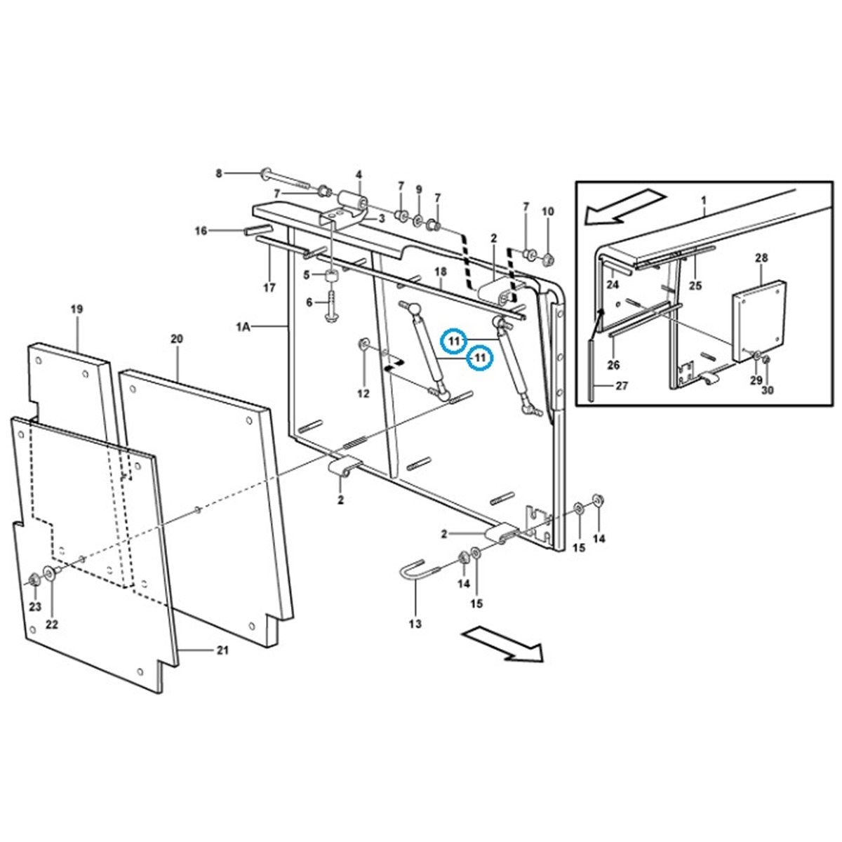 STK-FR5547 GAS STRUT A/N 11435547