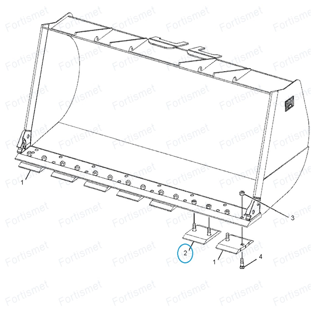 CAT 109-9019 BOLT ON BUCKET SEGMENT 980