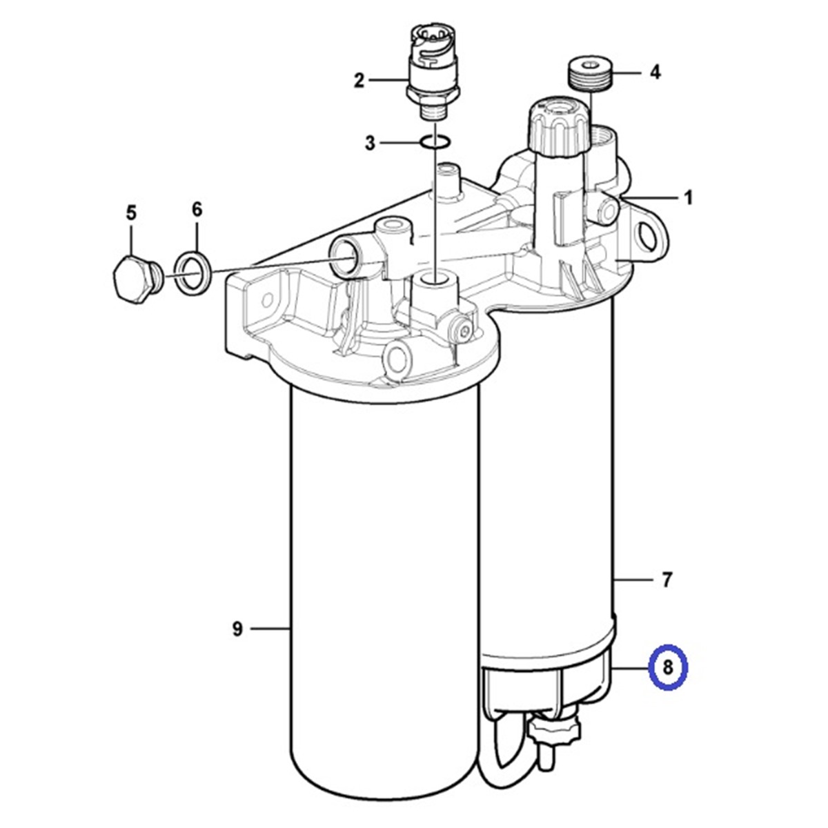 PARKER RACOR OEM FUEL BOWL 11110737 VOE11110737