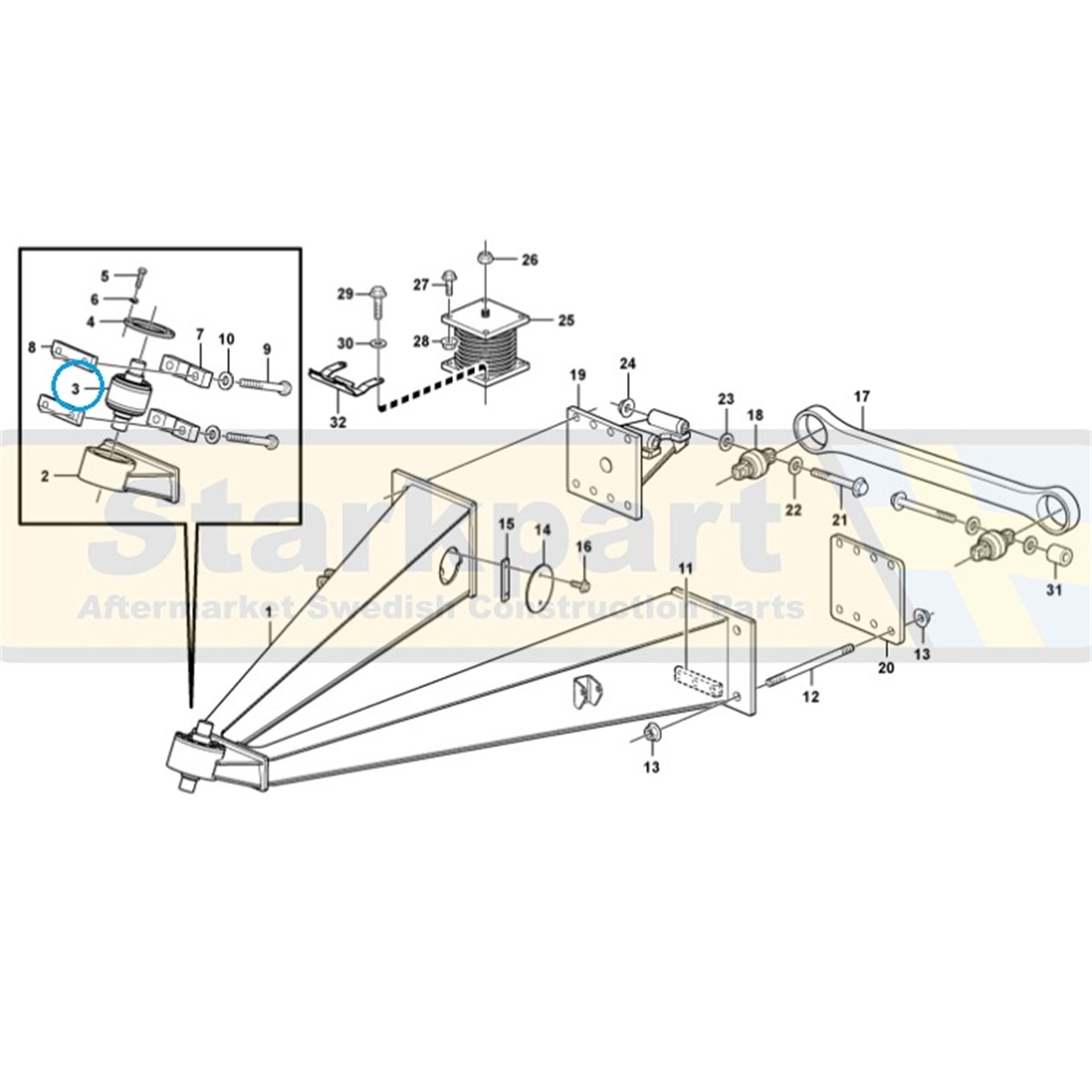 STARKPART STK-SP0946 RUBBER ELEMENT A/N 11060946